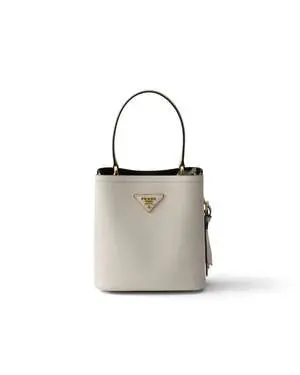 Prada Panier Mini Saffiano Leather Bag - Neutral