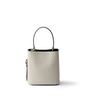Prada Panier Mini Saffiano Leather Bag - Neutral
