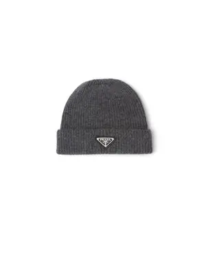 Prada Wool And Cashmere Beanie - Grey