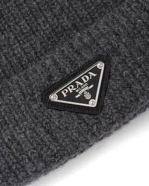 Prada Wool And Cashmere Beanie - Grey