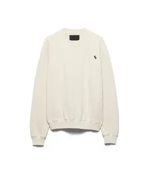 Prada Cotton Crew-neck Sweatshirt - Neutral