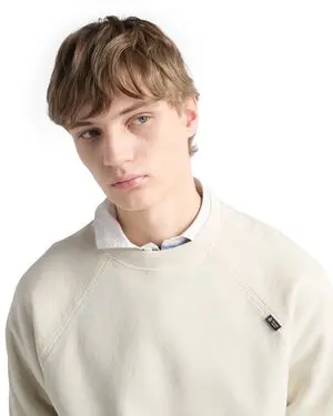 Prada Cotton Crew-neck Sweatshirt - Neutral