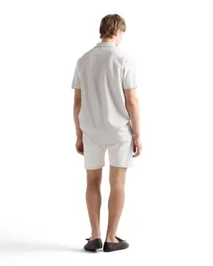 Prada Garment-dyed Cotton Polo Hirt - Neutral