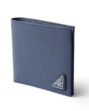 Prada Saffiano Leather Wallet - Blue