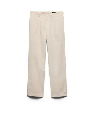 Prada Wide-leg Cotton Trousers - Neutral