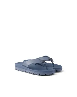 Prada Rubber Thong Sandals - Blue