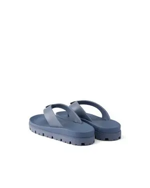 Prada Rubber Thong Sandals - Blue