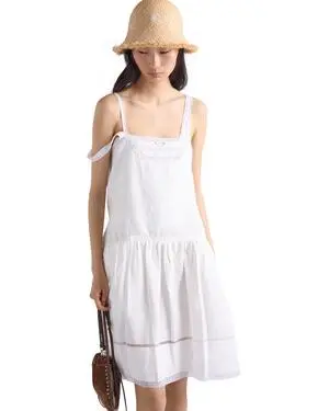 Prada Embroidered Linen Dress