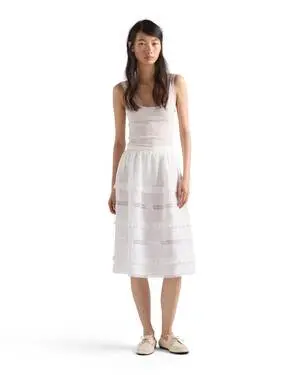 Prada Ribbed Cotton Top - White