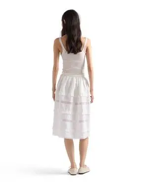 Prada Ribbed Cotton Top - White