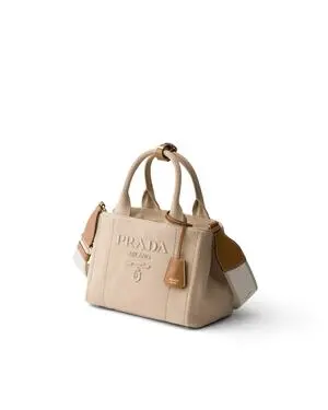 Prada Small Cotton Canvas Jardinière Bag - Neutral