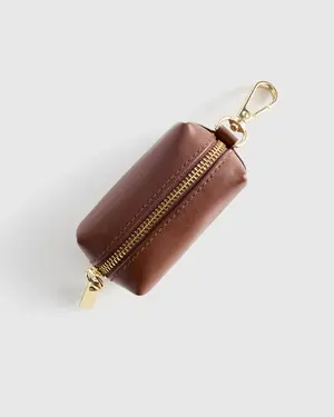Quince Italian Leather Dog Waste Bag Holder