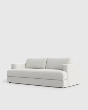 Quince Sierra Curved Arm Sofa In Performance Boucl - Fern