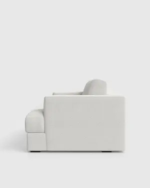 Quince Sierra Curved Arm Sofa In Performance Boucl - Fern