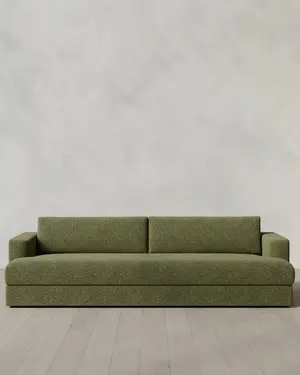 Quince Sierra Curved Arm Sofa In Performance Bouclé Fern