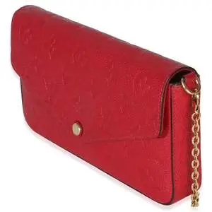 LOUIS VUITTON Monogram Empreinte Félicie Pochette - Red