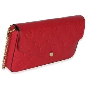 LOUIS VUITTON Monogram Empreinte Félicie Pochette - Red