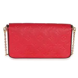 LOUIS VUITTON Monogram Empreinte Félicie Pochette - Red