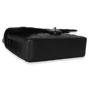 Chanel Quilted Caviar Double Flap Bag - Black