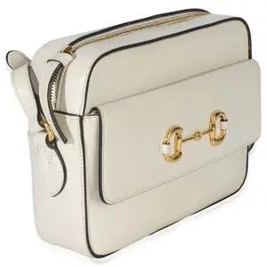 Gucci 1955 Horsebit Shoulder Bag - White