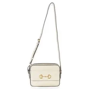 Gucci 1955 Horsebit Shoulder Bag - White