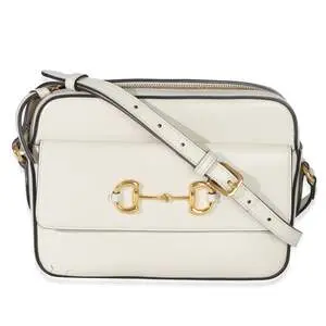 Gucci 1955 Horsebit Shoulder Bag - White