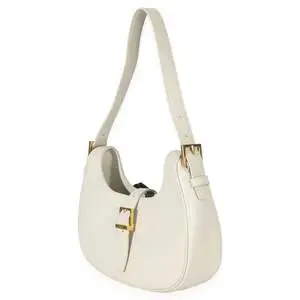 Saint Laurent Cream Le Fermoir Hobo