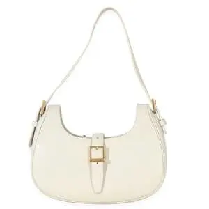 Saint Laurent Cream Le Fermoir Hobo - Neutral