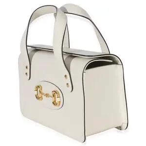 Gucci Horsebit 1955 Top Handle Bag - White