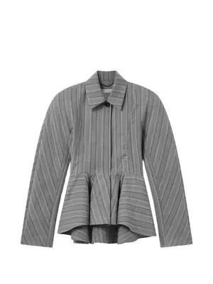 Stella McCartney Striped Peplum Fitted Jacket