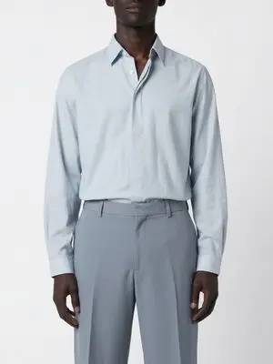 LARDINI Classic Cotton Blend Shirt - Blue