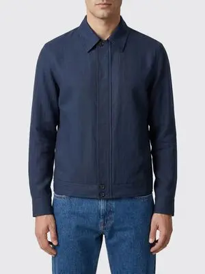 Brioni Linen And Wool Blend Shirt Jacket - Blue