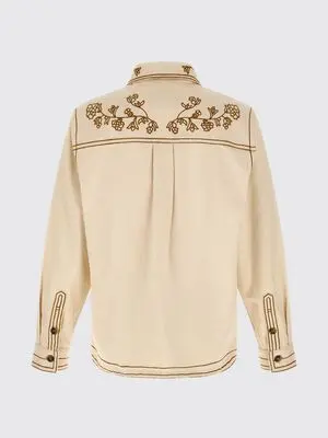 Isabel Marant Étoile Embroidered Floral Cotton Overshirt - Beige