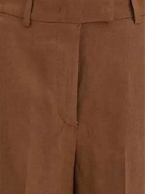 LARDINI Viscose Blend Tailored Shorts - Brown