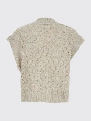 Brunello Cucinelli V-neck Knit Vest - Beige