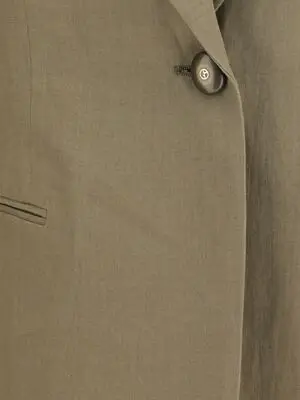 Giorgio Armani Single-breasted Linen Blazer - Grey