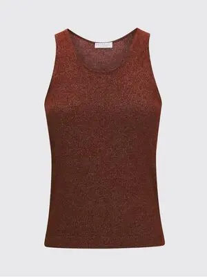 Brunello Cucinelli Cashmere And Silk Basic Top - Red