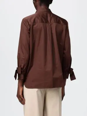 HANITA Classic Cotton Shirt With Bow Detail Cuffs