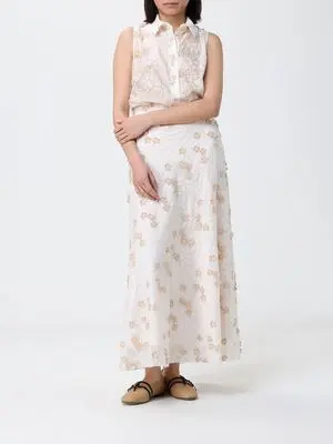 HANITA Sangallo Lace Floral Sleeveless Shirt