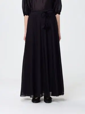 HANITA Chiffon Long Skirt - Black
