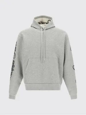 Balenciaga Oversized Cotton Hooded Sweatshirt With Logo - Grey