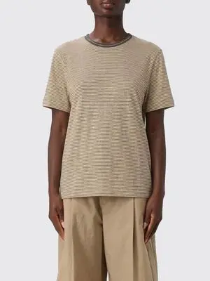 Brunello Cucinelli Striped Linen T-shirt - Multicolor