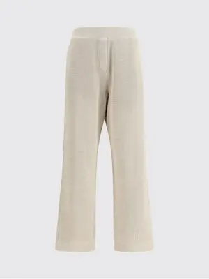 Brunello Cucinelli Textured Knit Wide-leg Pants - Beige