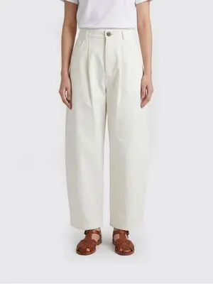 Brunello Cucinelli Cotton Wide Leg Trousers - White