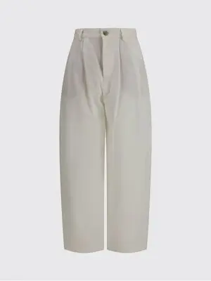 Brunello Cucinelli Cotton Wide Leg Trousers - White