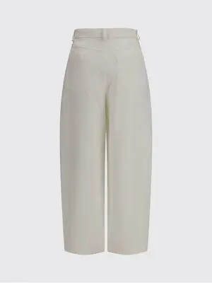 Brunello Cucinelli Cotton Wide Leg Trousers - White
