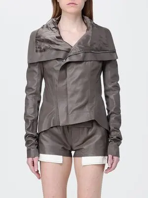 Rick Owens Naska Leather Biker Jacket - Grey