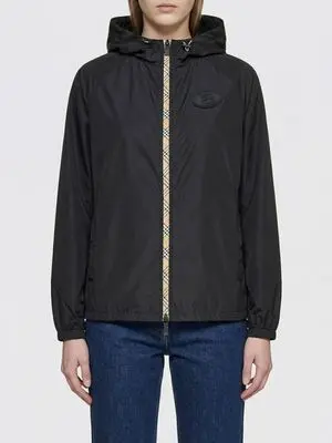 Burberry Nylon Hooded Zip-up Jacket - Black