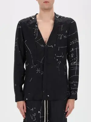 Rick Owens Printed Cotton Blend Shirt - Black