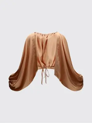 DI STAVNITSER Silk Blouse With Drawstring Hem